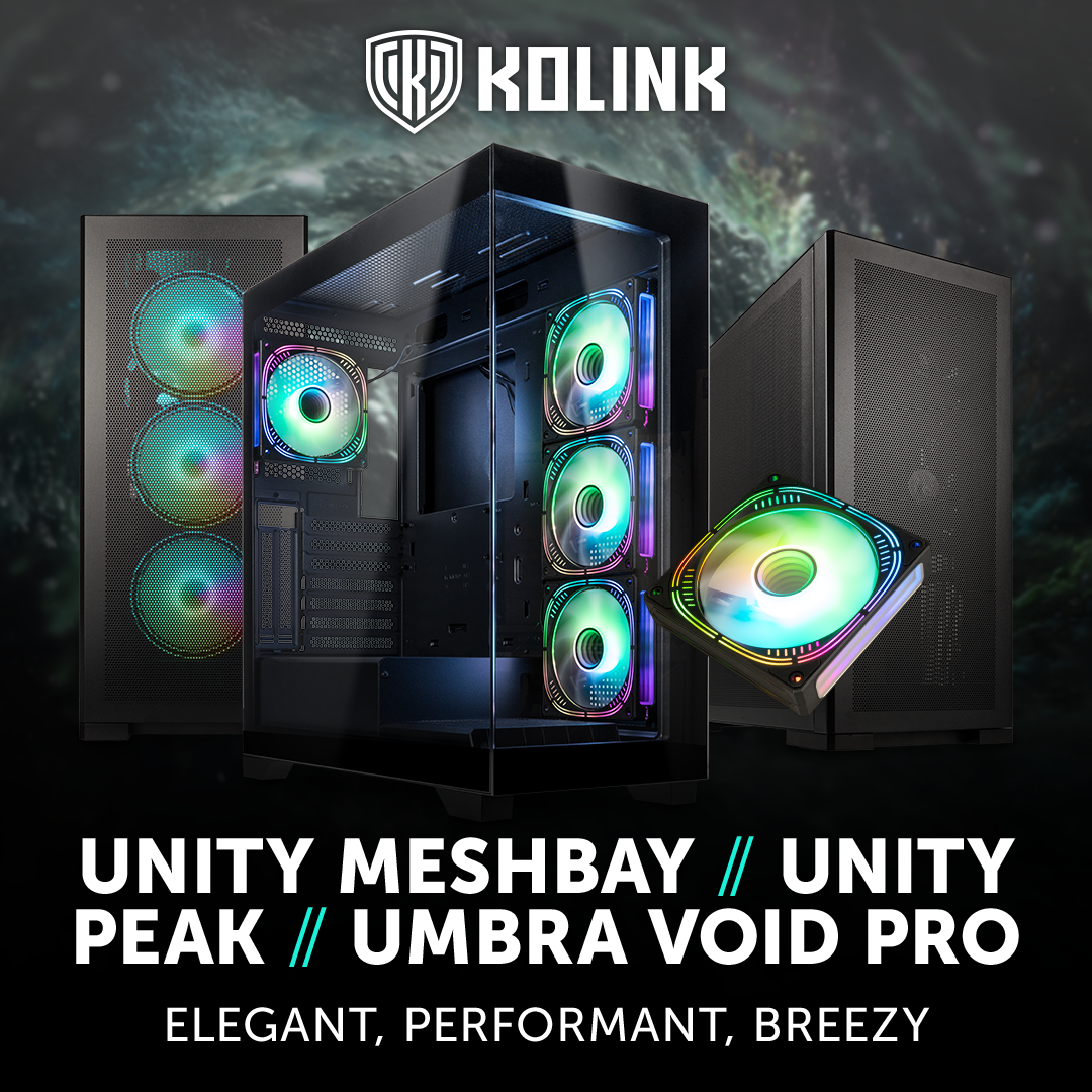 Kolink Unity PC Cases and an Umbra Void Pro Fan | Overclockers UK